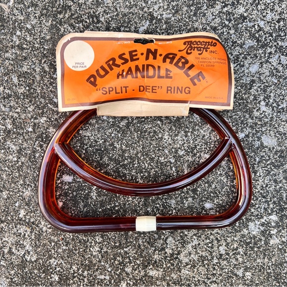 Vintage | Bags | Vintage Deadstock Plastic Tortoise Shell Purse Handles ...